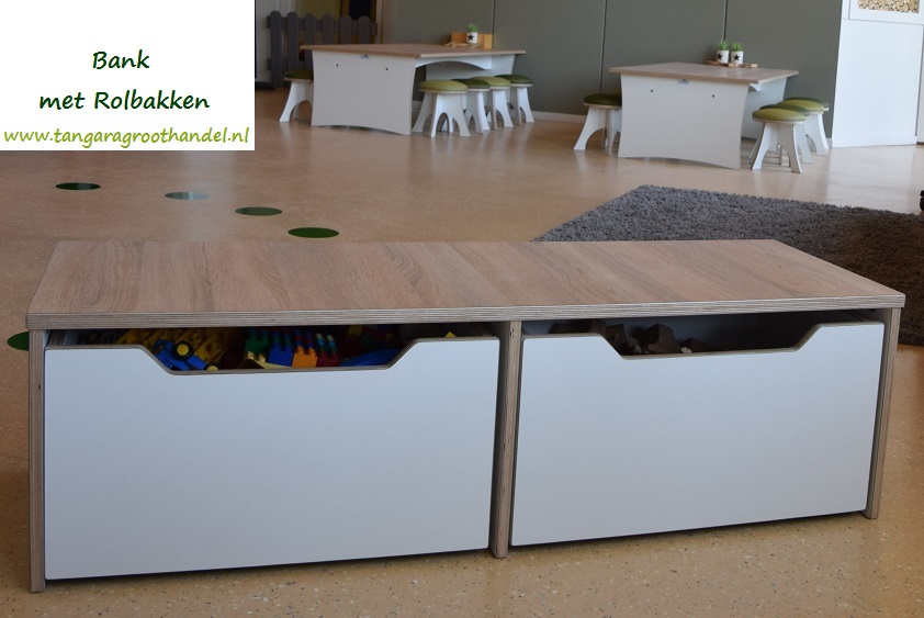 Tafels, stoelen & bankjes: Bank met rolbak hoek 40x40 | Tangara ...